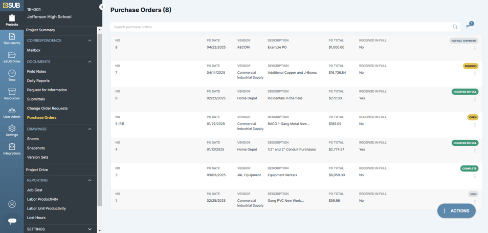 Construction Management Software - eSUB Cloud